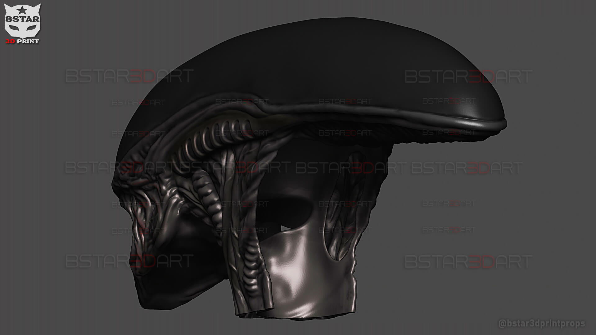 Alien Xenomorph Mask Decor Wearable - 3D Print Model by blackstar90
