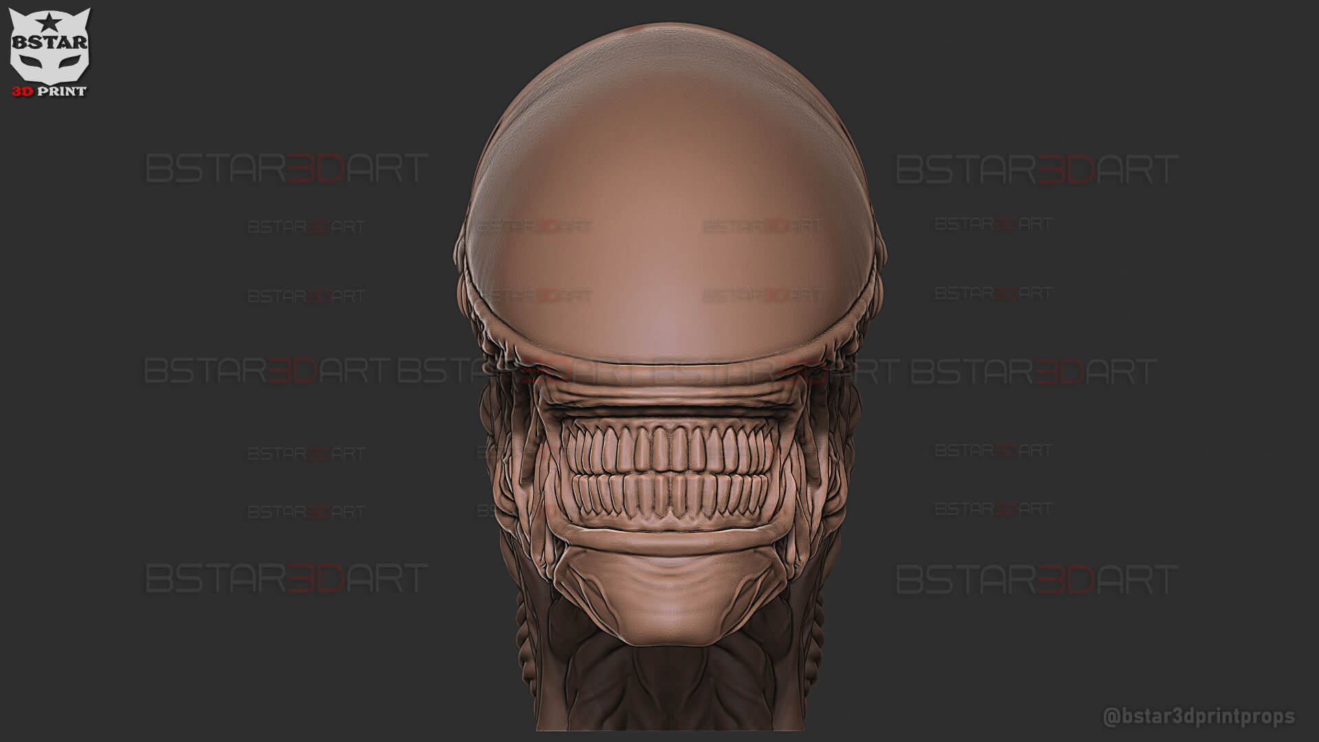 Alien Xenomorph Mask Decor Wearable - 3D Print Model by blackstar90