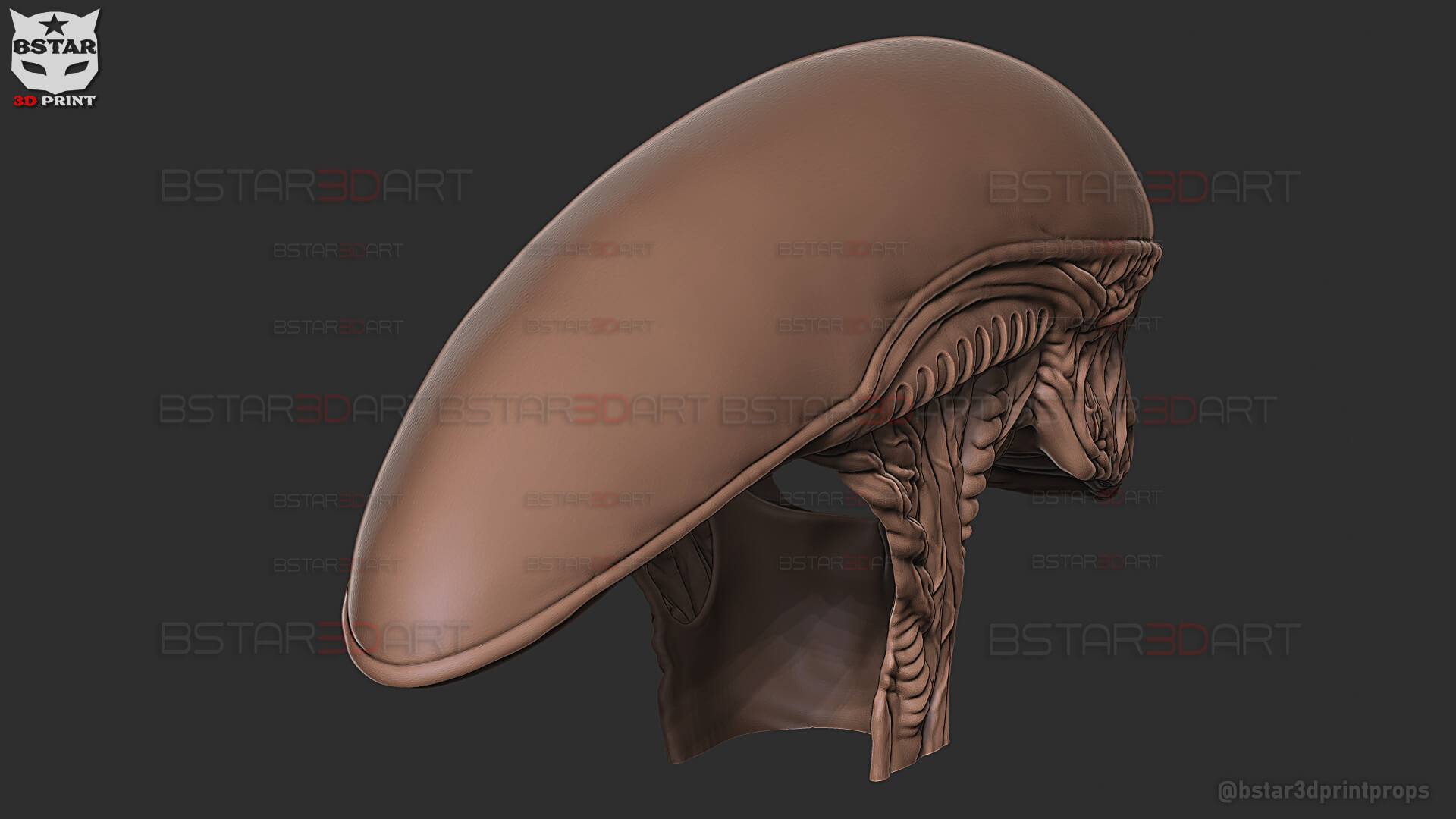 Alien Xenomorph Mask Decor Wearable - 3D Print Model by blackstar90