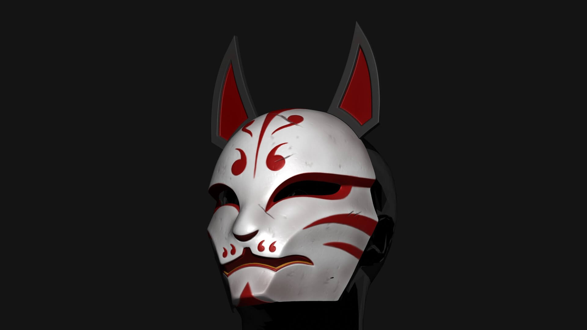 Aragami 2 Kitsune Mask - 3D Model by blackstar90