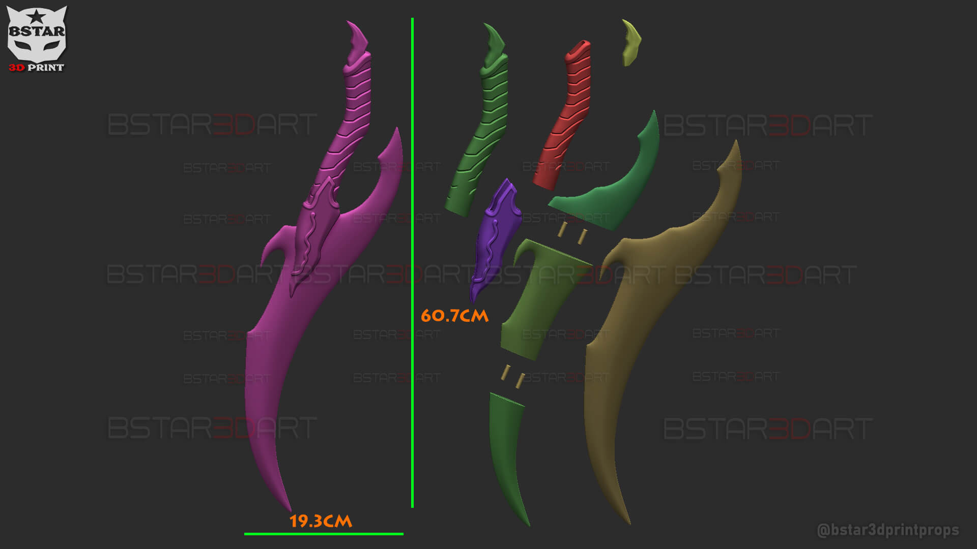 Baruka Dagger High Quality - Solo Leveling Cosplay 3D Model by blackstar90