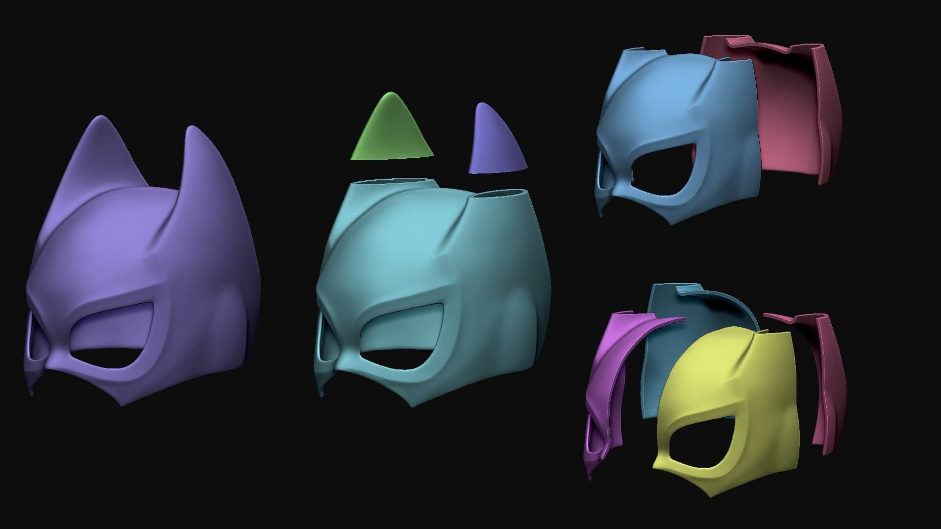 Batgirl Mask - DC Comics 3D Model by blackstar90