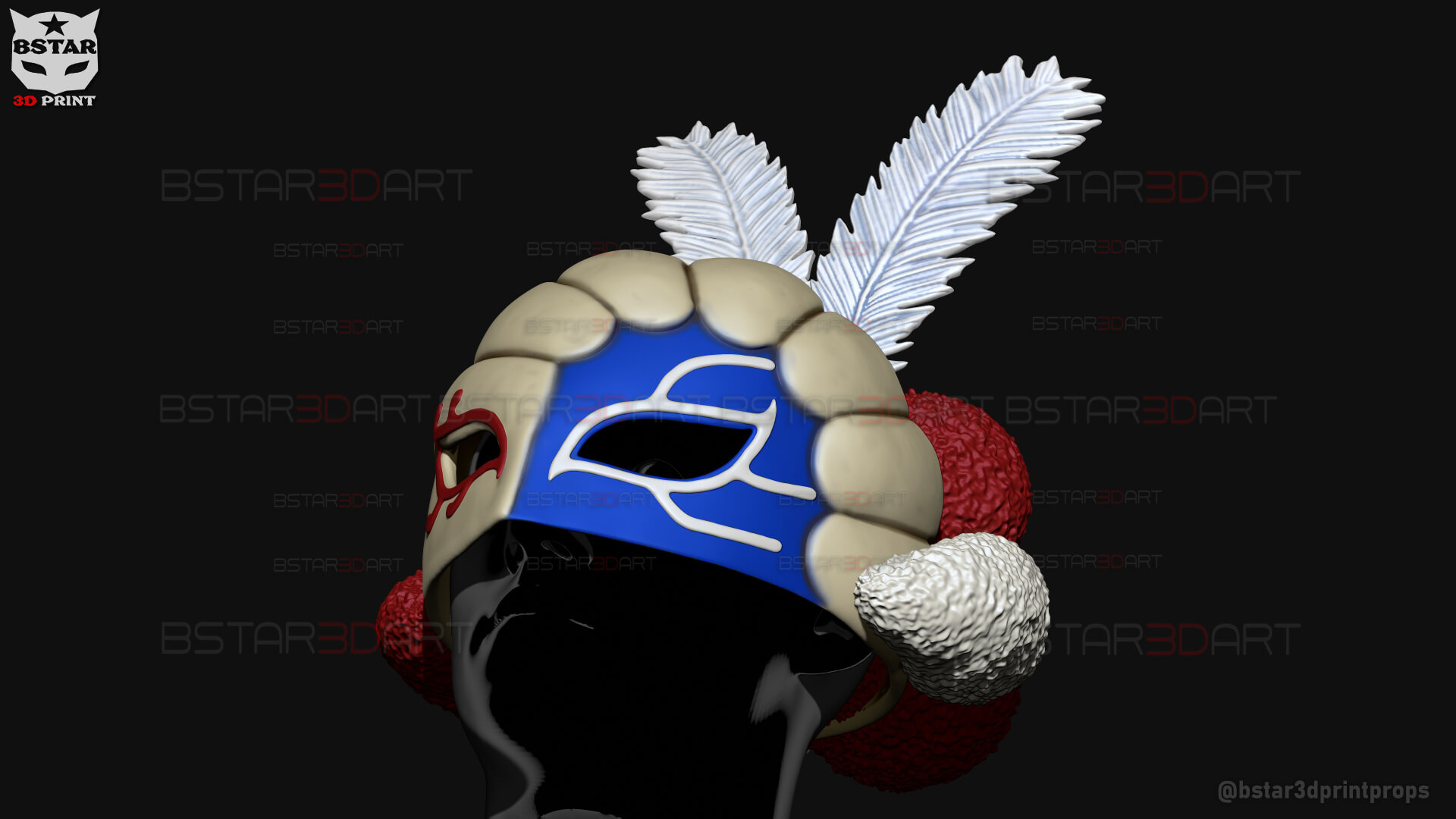 Black Clover William Vengeance Mask - 3D Print Model by blackstar90