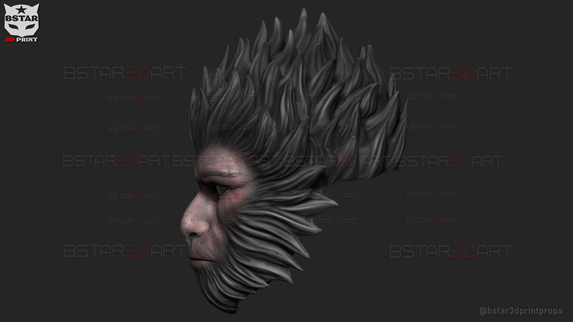 Black Myth Wukong Face Mask for Cosplay - 3D Model by blackstar90