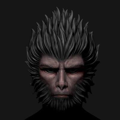 Black Myth Wukong Face Mask for Cosplay - 3D Model by blackstar90