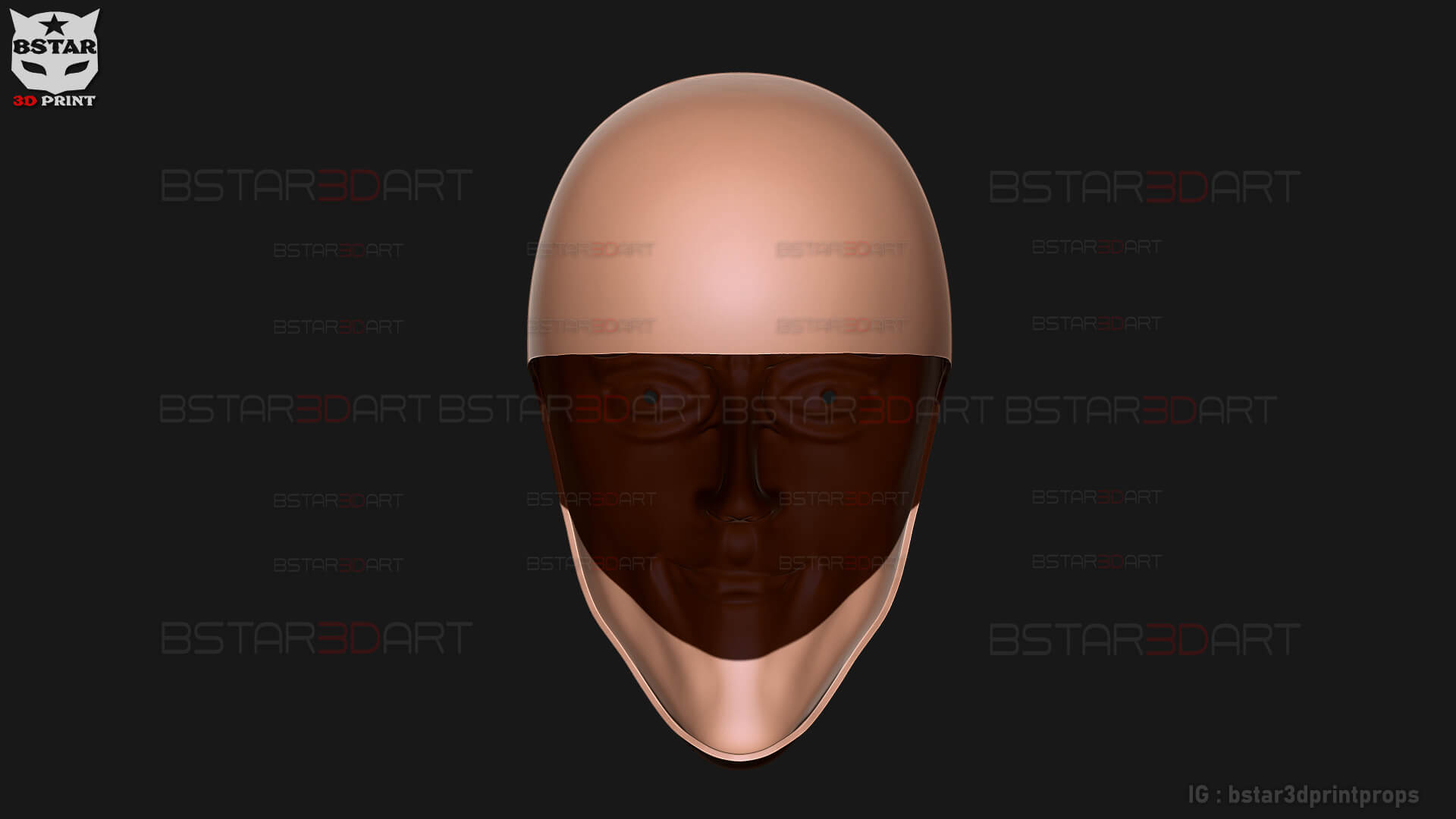 Black Sperm Mask - One Punch Man Cosplay 3D Model by blackstar90