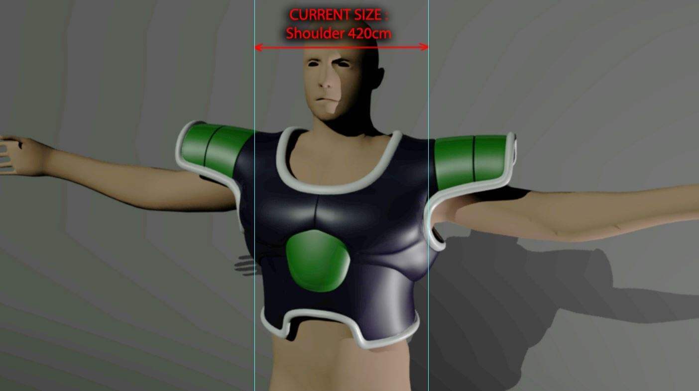 Broly Armor from Dragon Ball (cosplay) - 3D Model by blackstar90