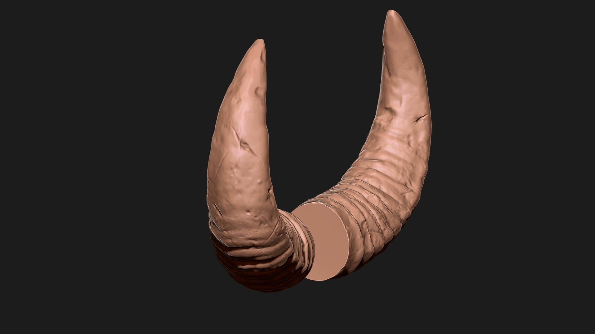 Buffalo Horns - Satan Horns - Demon Horns 3D Model by blackstar90