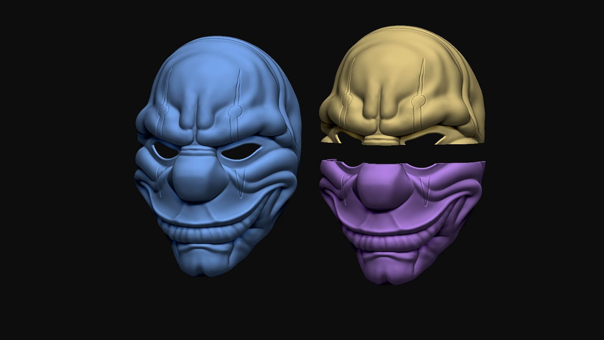 Chains Mask - Payday 2 3D Model by blackstar90