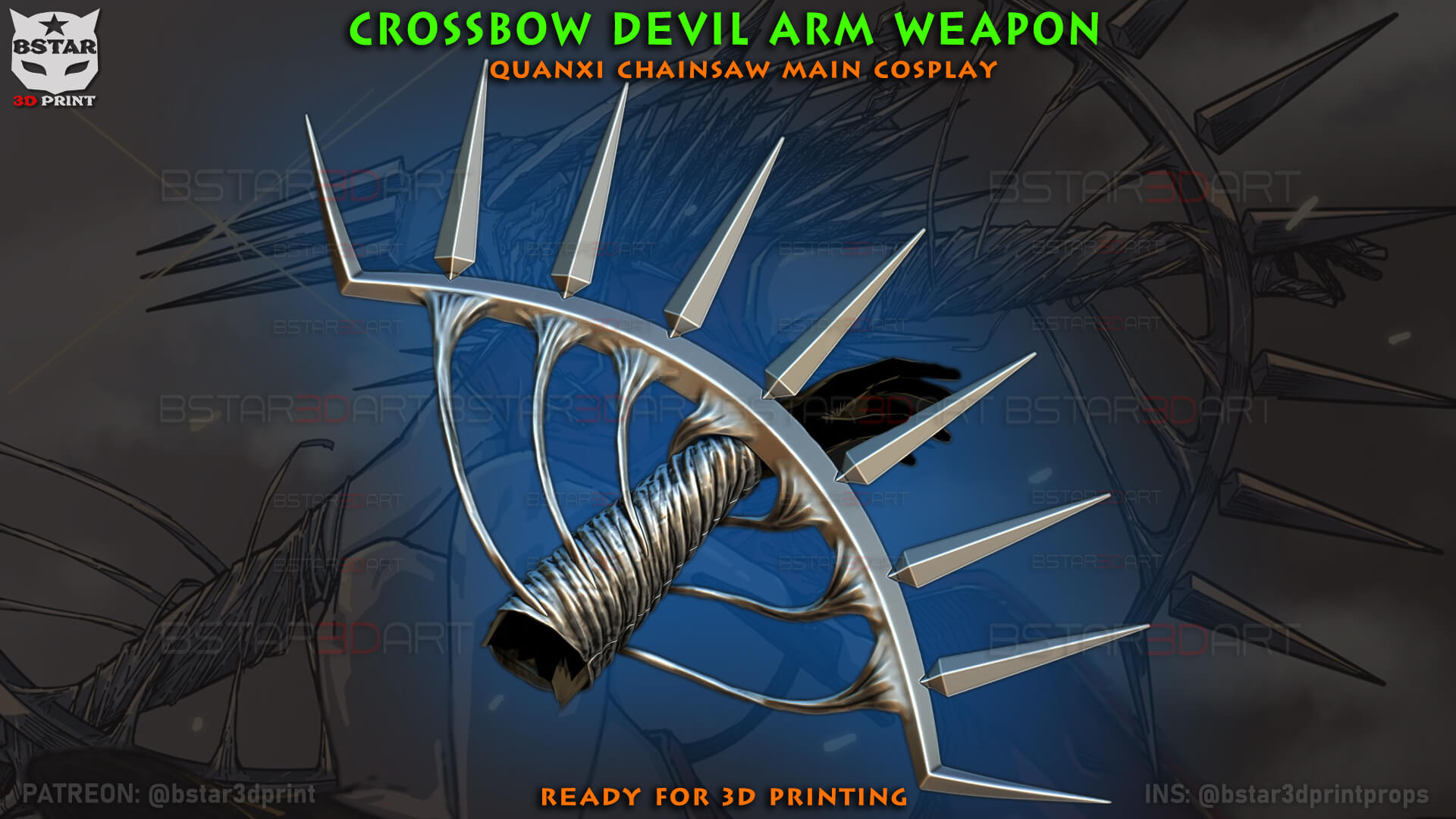 Crossbow Devil Quanxi Arm Weapon Chainsaw Man Cosplay - 3D Model by ...