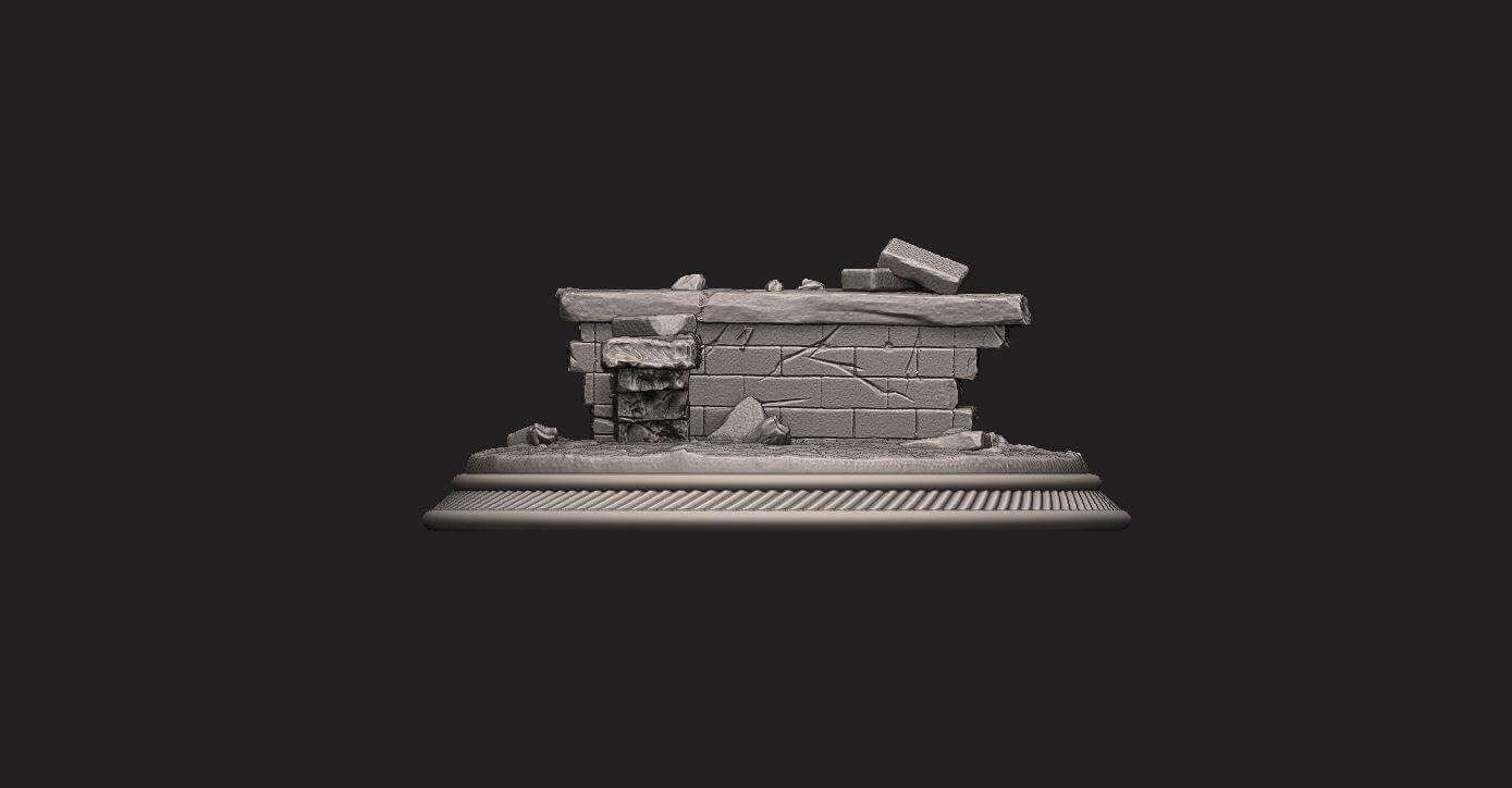 Miniature Custome Rubble Base 02 - 3D Model by blackstar90