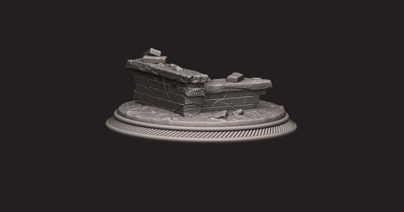 Miniature Custome Rubble Base 02 - 3D Model by blackstar90