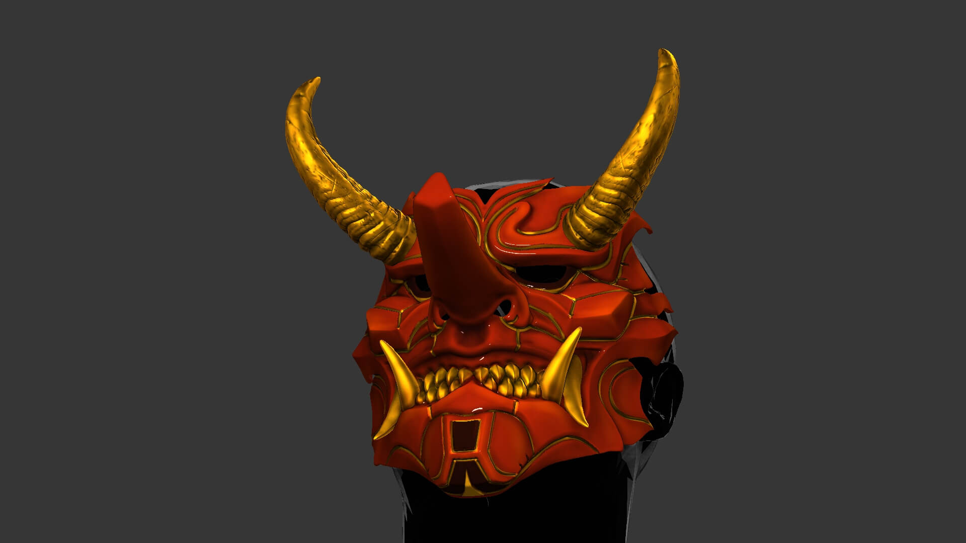 Cyber Samurai Hannya Mask - Japanese Ghost Mask 3D Print Model by ...