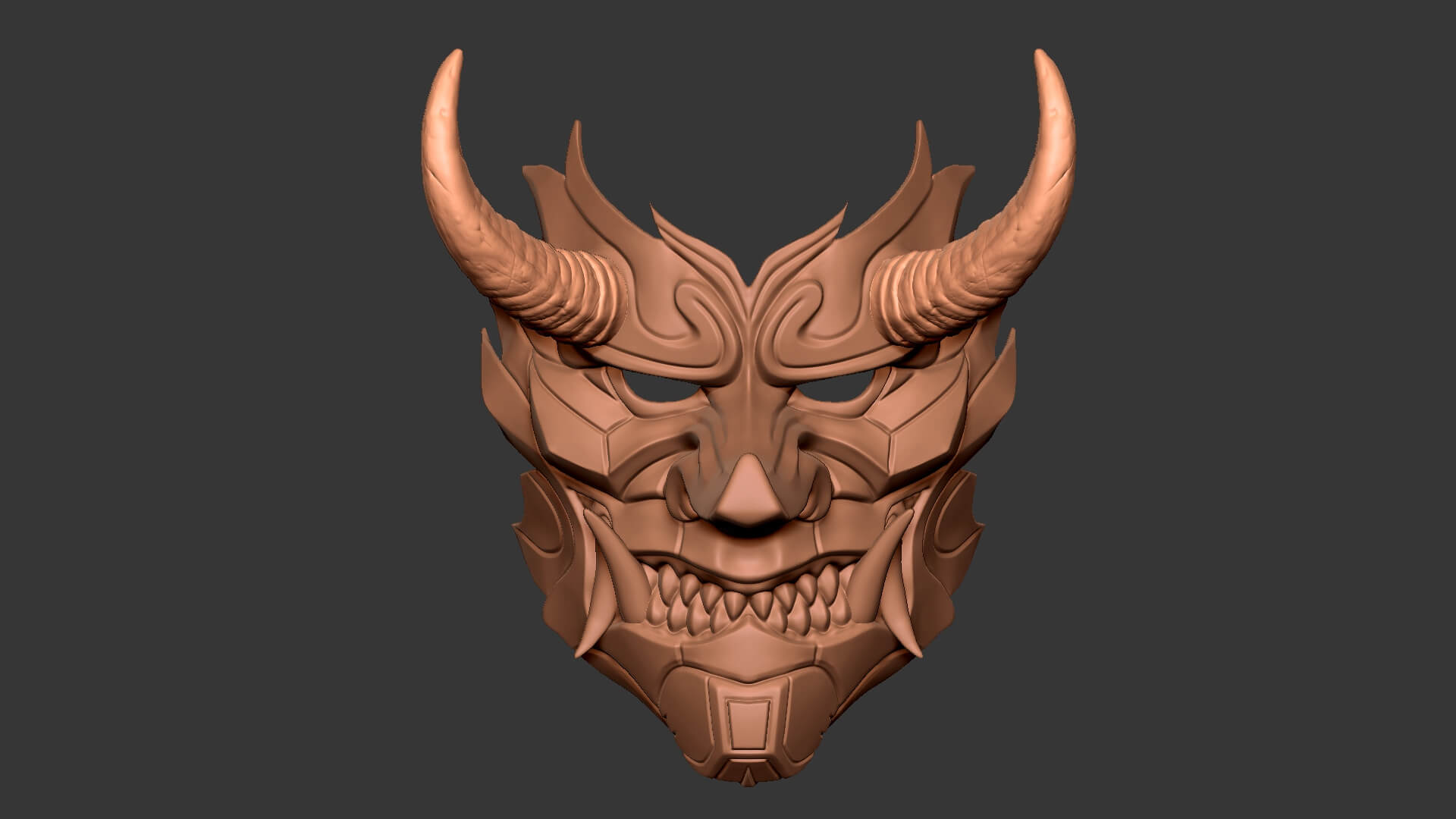 Cyber Samurai Hannya Mask - Japanese Ghost Mask 3D Print Model by ...