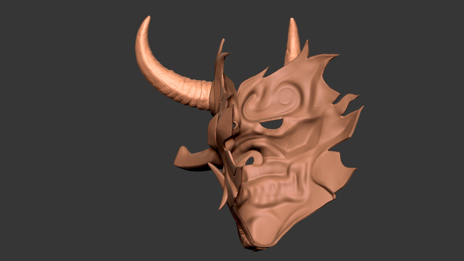 Cyber Samurai Hannya Mask - Japanese Ghost Mask 3D Print Model by ...