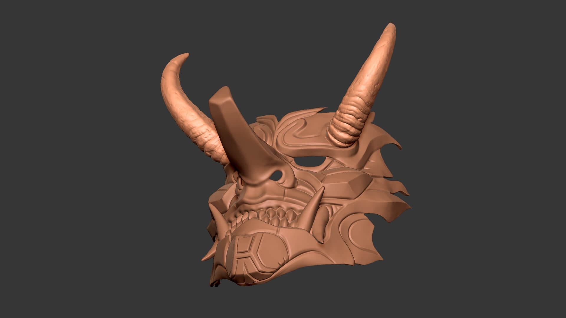 Cyber Samurai Hannya Mask - Japanese Ghost Mask 3D Print Model by ...