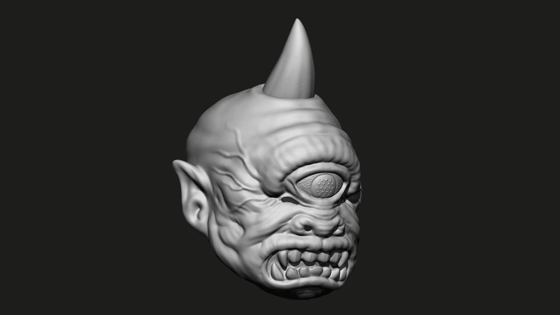 Cyclops Monster Mask - 3D Print Model by blackstar90
