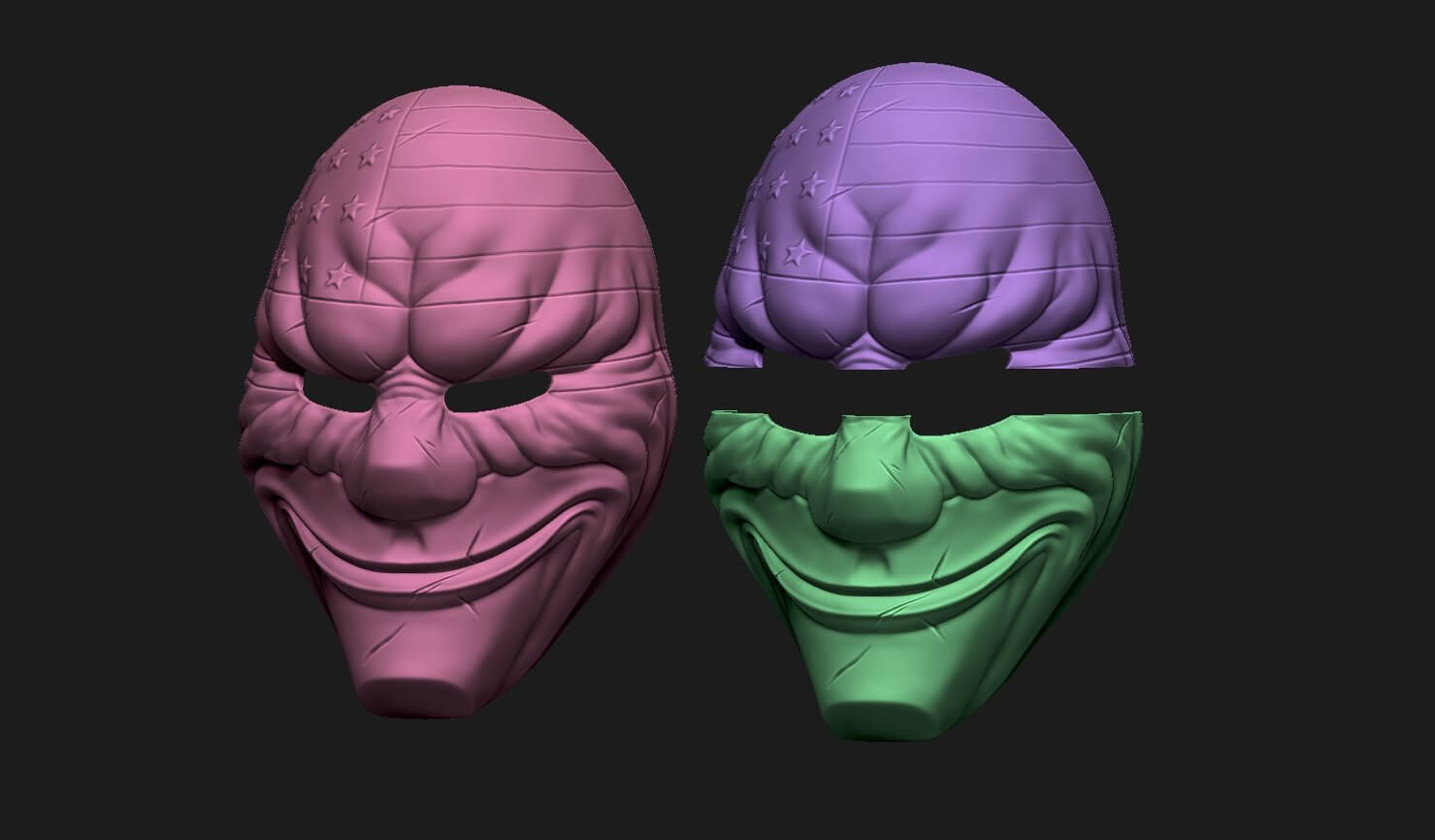 Dallas Payday 2 Mask - 3D Model by blackstar90