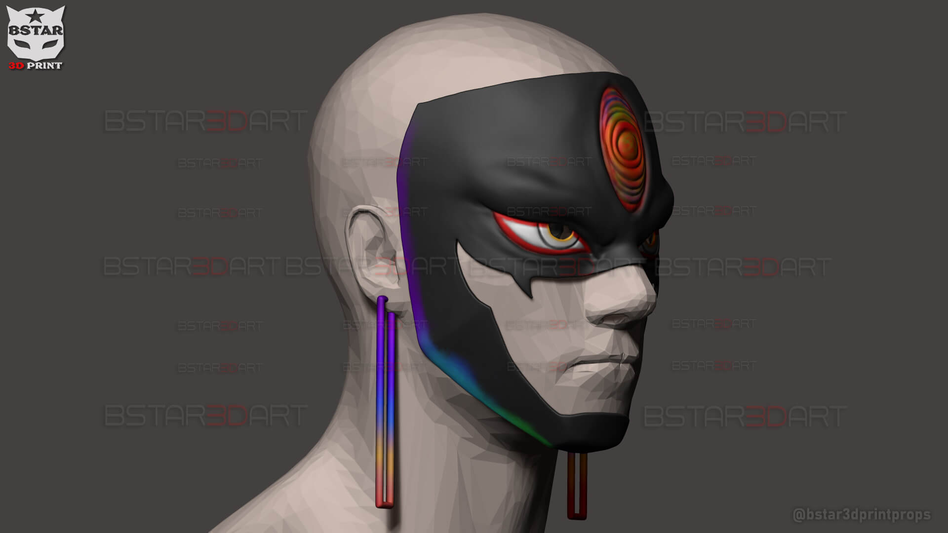 Dandadan Jiji Mask - Anime Cosplay 3D Model by blackstar90