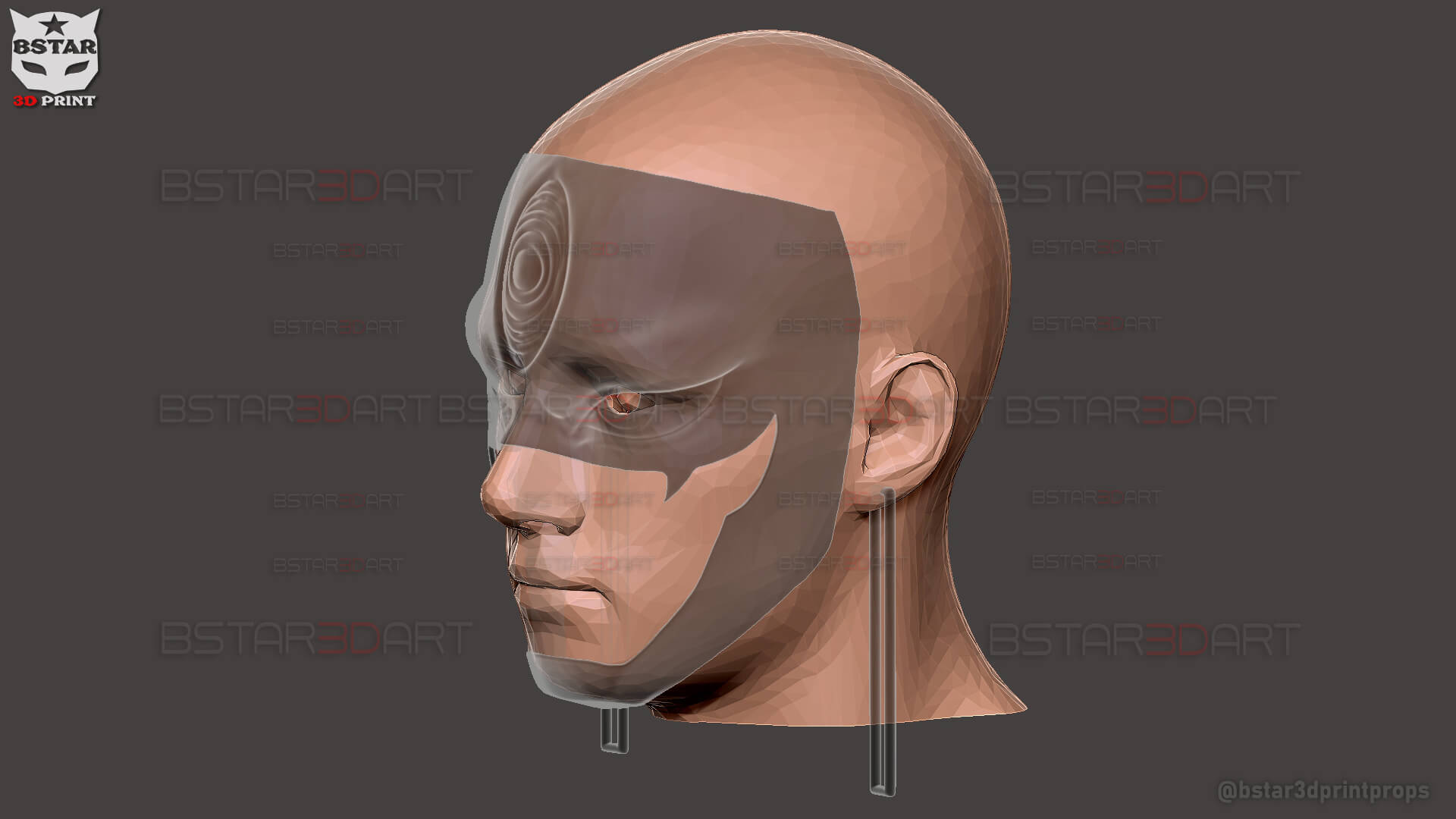 Dandadan Jiji Mask - Anime Cosplay 3D Model by blackstar90