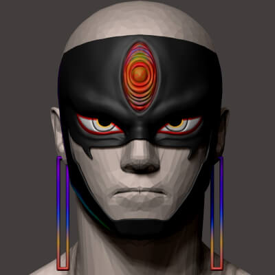 Dandadan Jiji Mask - Anime Cosplay 3D Model by blackstar90