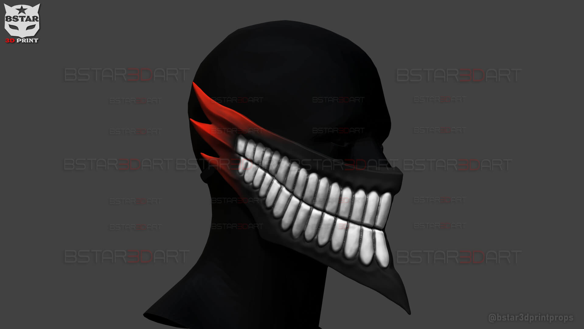 Dandadan Okarun Destroyed Mask - Anime Cosplay 3D Model by blackstar90