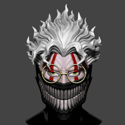 Dandadan Okarun Full Mask - Anime Cosplay 3D Model by blackstar90