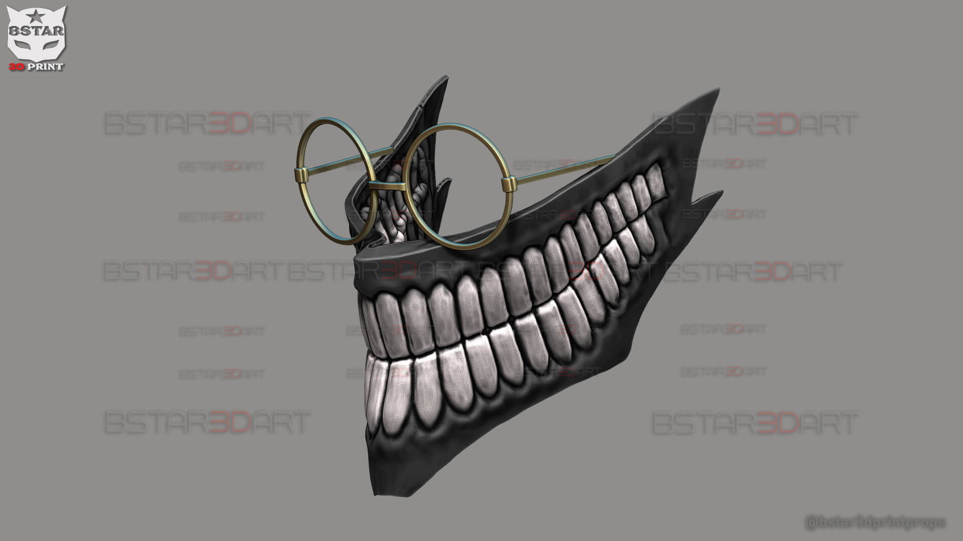 Dandadan Okarun Half Mask With Glasses - Anime Cosplay 3D Model by ...