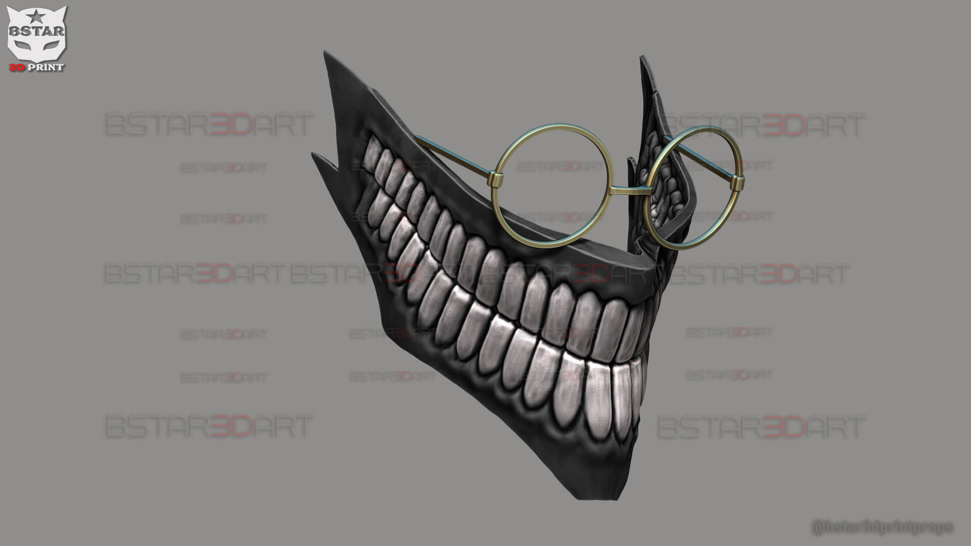 Dandadan Okarun Half Mask With Glasses - Anime Cosplay 3D Model by ...