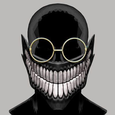 Dandadan Okarun Half Mask With Glasses - Anime Cosplay 3D Model by ...