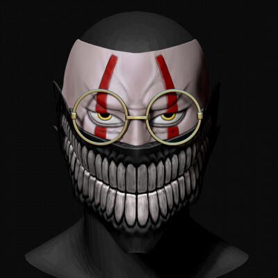 Dandadan Okarun Mask - Anime Cosplay 3D Model by blackstar90