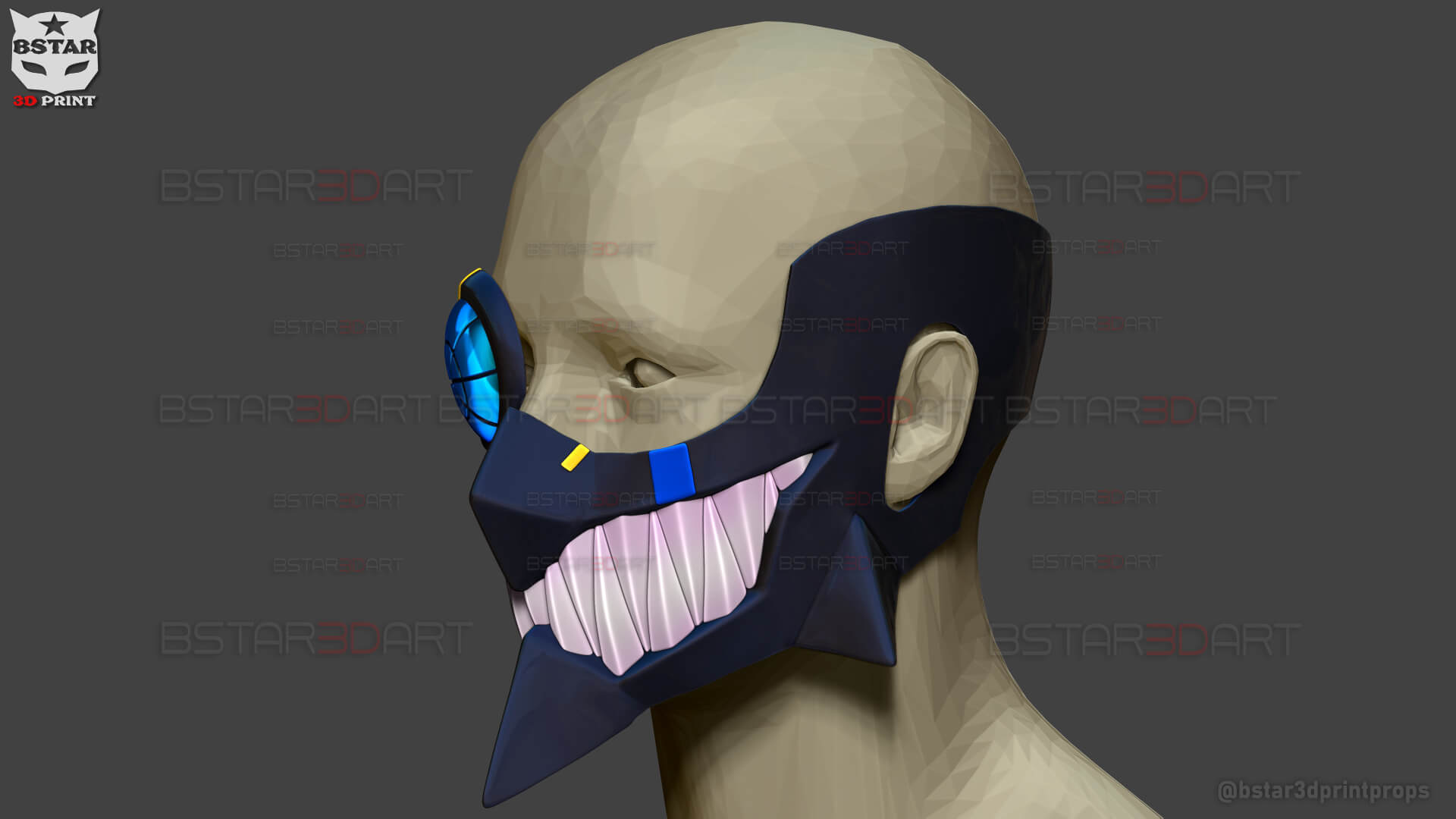 Dandadan Umbrella Boy Face Mask - Anime Cosplay 3D Model by blackstar90