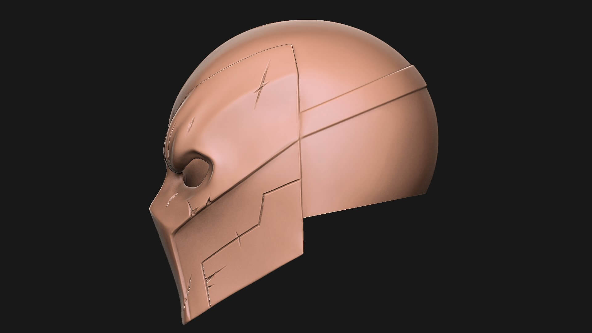 DeathStroke Mask - DC Comics 3D Model by blackstar90