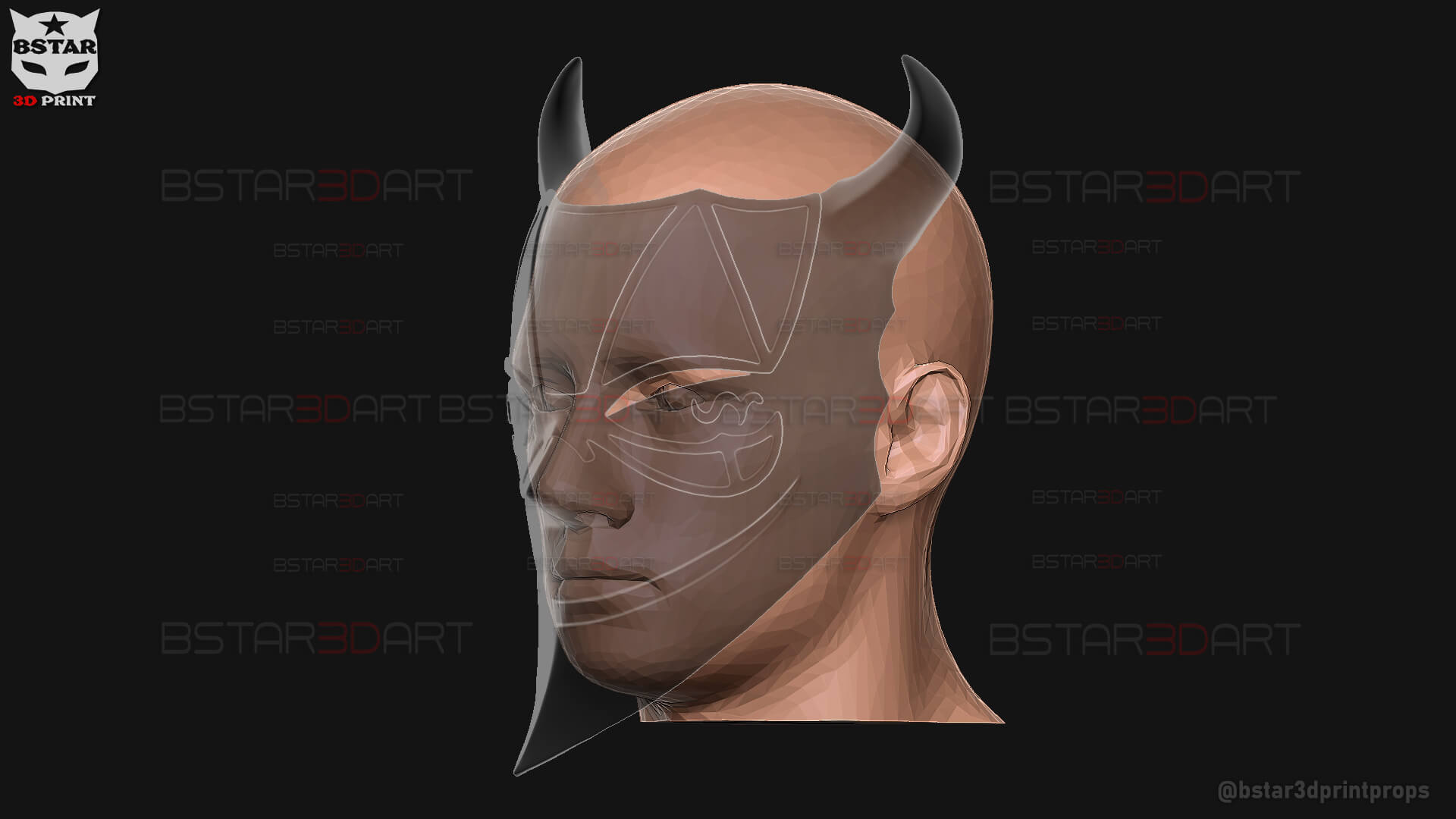 Demiurge Mask Stl - Overlord Cosplay 3D Print Model by blackstar90
