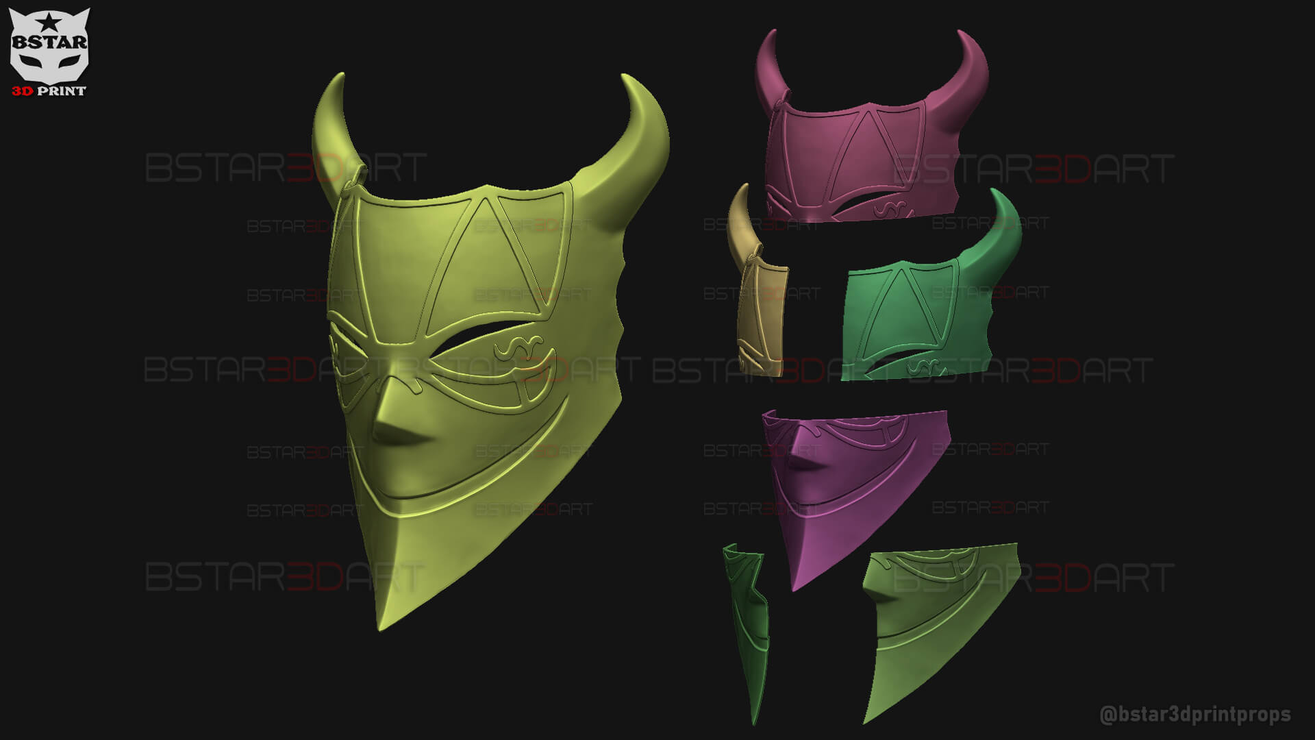 Demiurge Mask Stl - Overlord Cosplay 3D Print Model by blackstar90