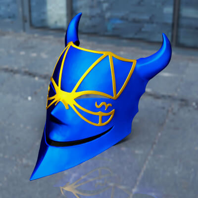 Demiurge Mask Stl - Overlord Cosplay 3D Model by blackstar90