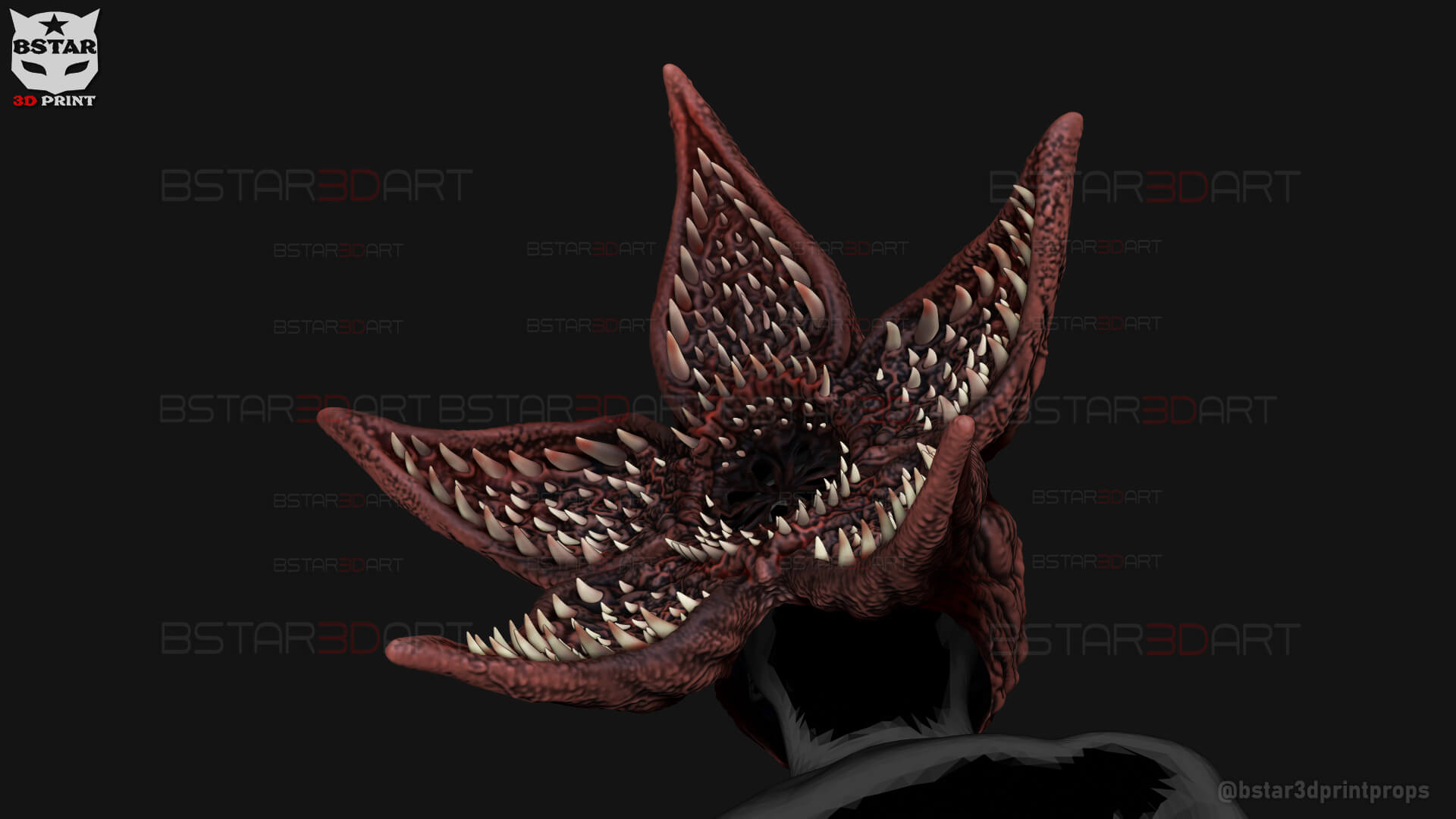 Demogorgon Mask - Stranger Things Cosplay 3D Model by blackstar90