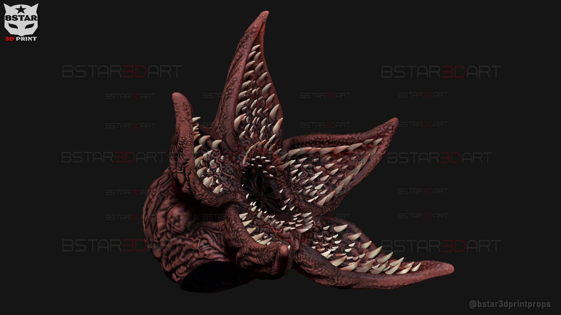 Demogorgon Mask - Stranger Things Cosplay 3D Model by blackstar90