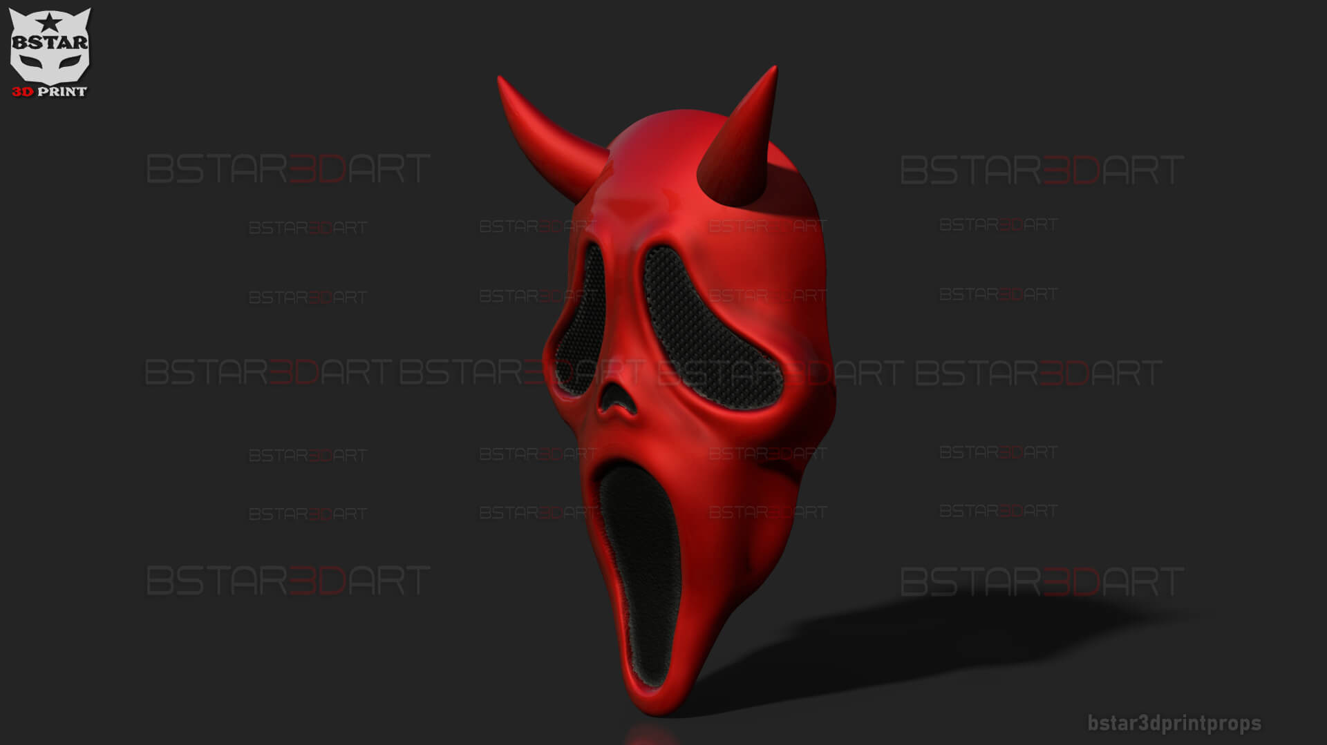 Demon Ghost Face Mask From Dead by Daylight - 3D Model by blackstar90