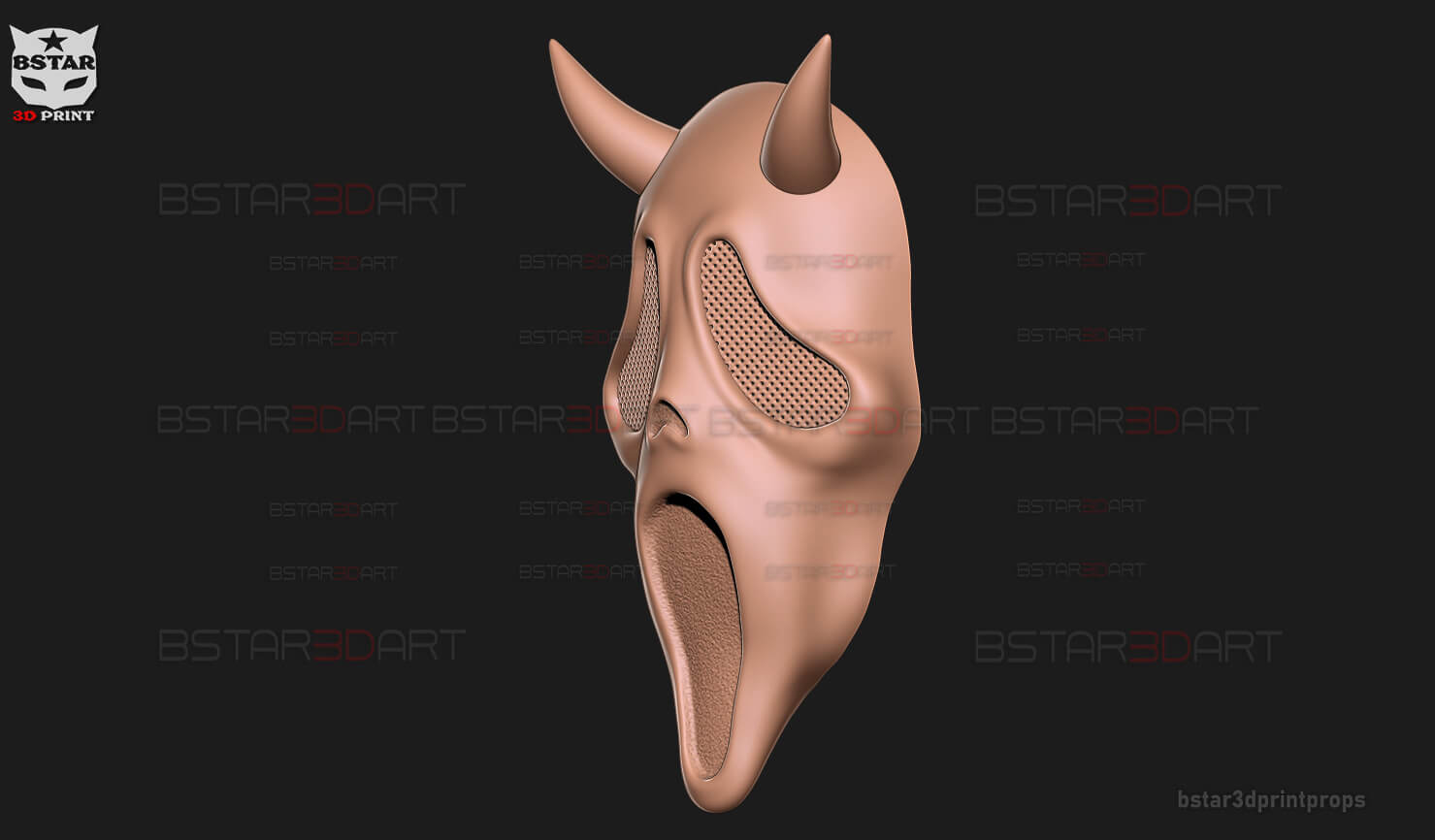 Demon Ghost Face Mask From Dead by Daylight - 3D Model by blackstar90