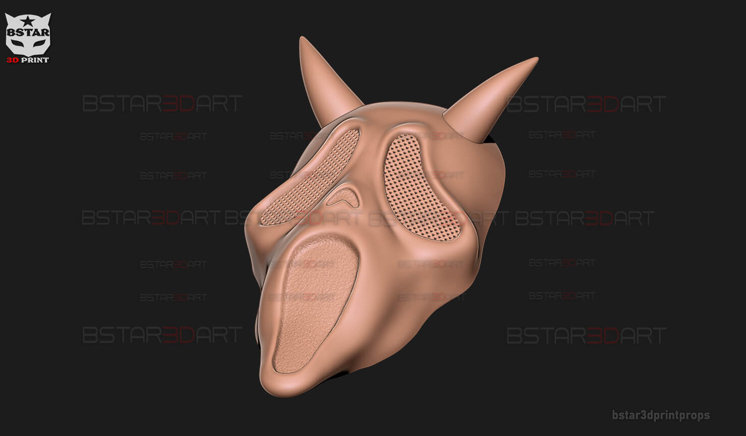 Demon Ghost Face Mask From Dead by Daylight - 3D Model by blackstar90