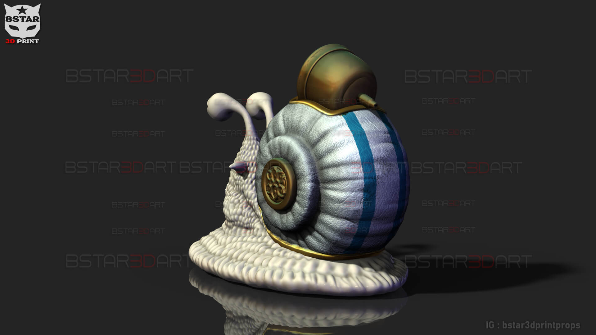 Den Den Mushi - Transponder Snail High Quality - One Piece 3D Model by ...