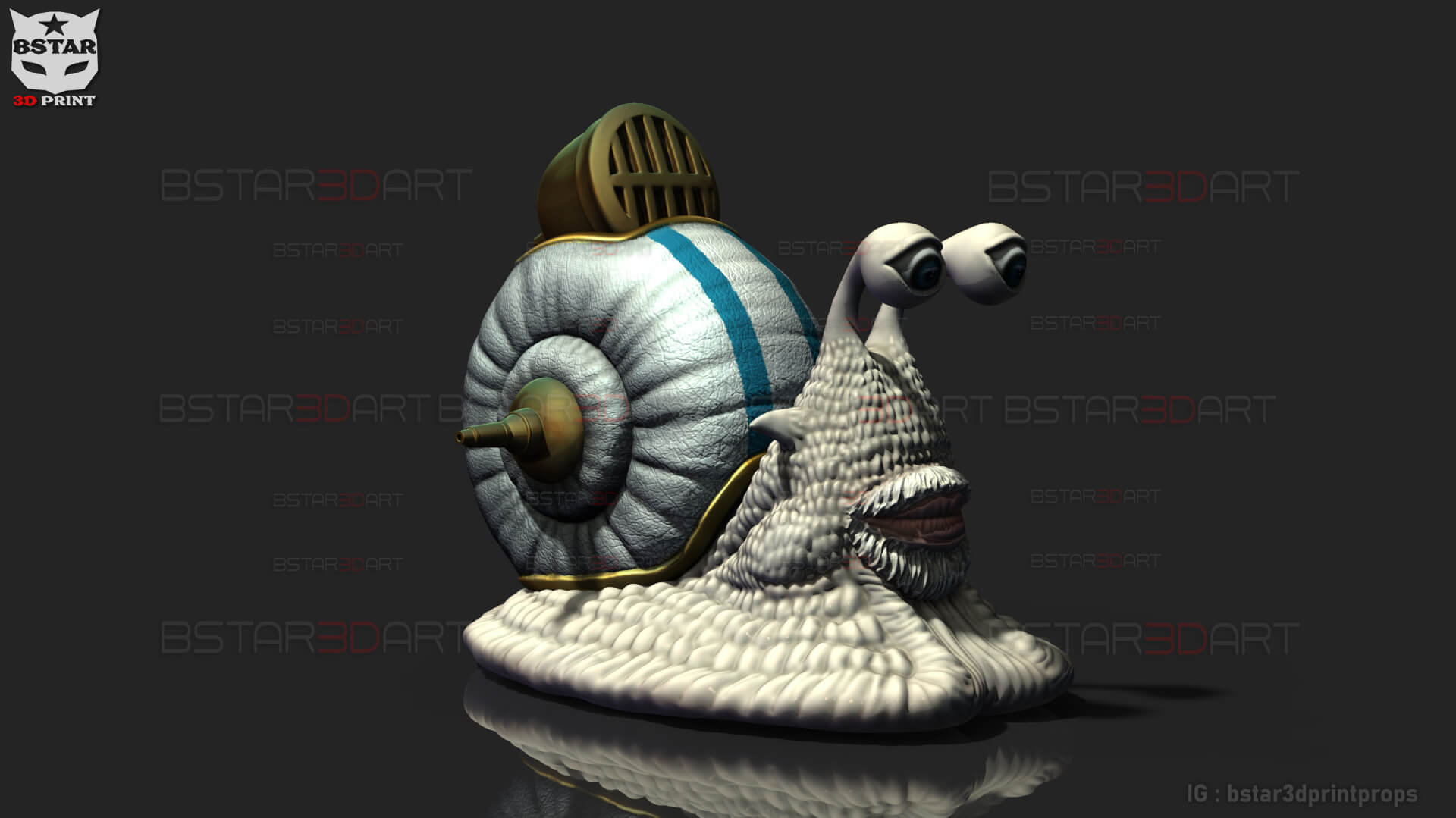 Den Den Mushi - Transponder Snail High Quality - One Piece 3D Model by ...