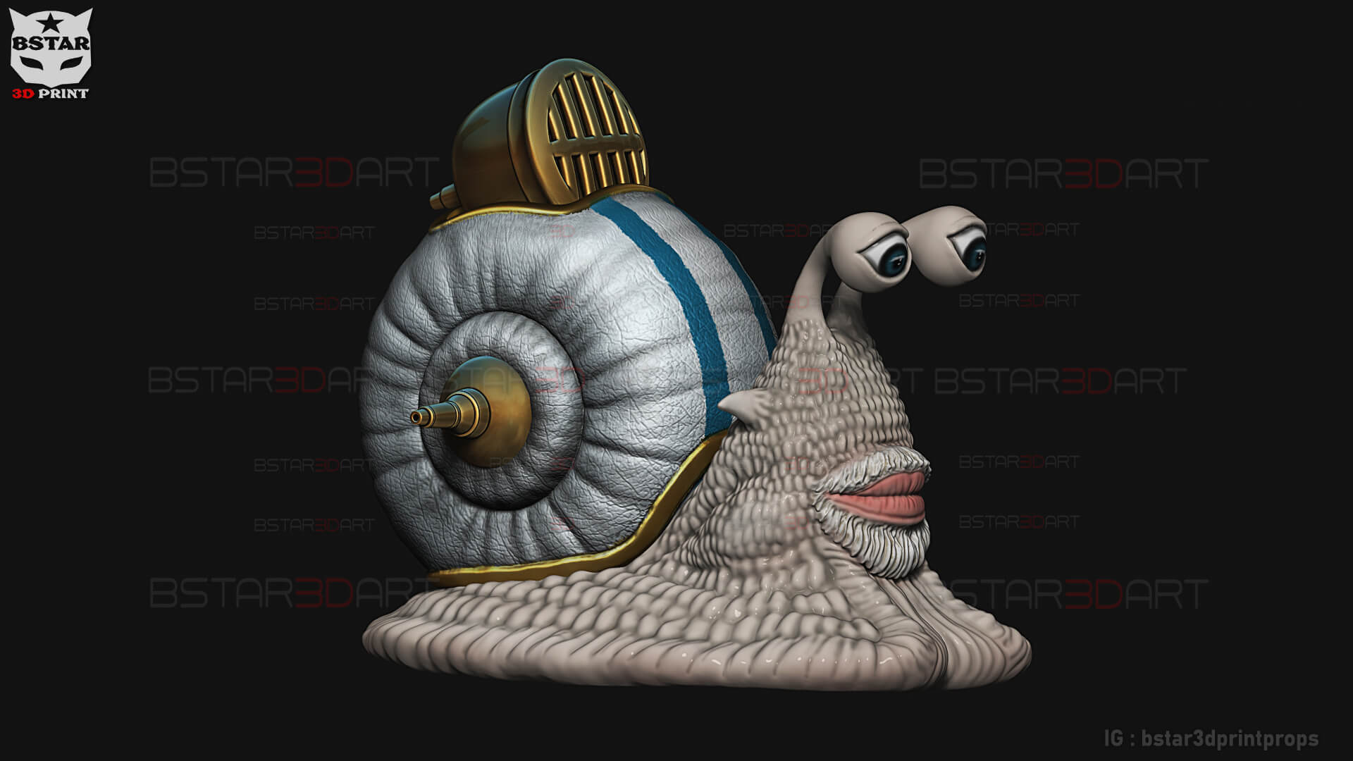 Den Den Mushi - Transponder Snail High Quality - One Piece 3D Model by ...