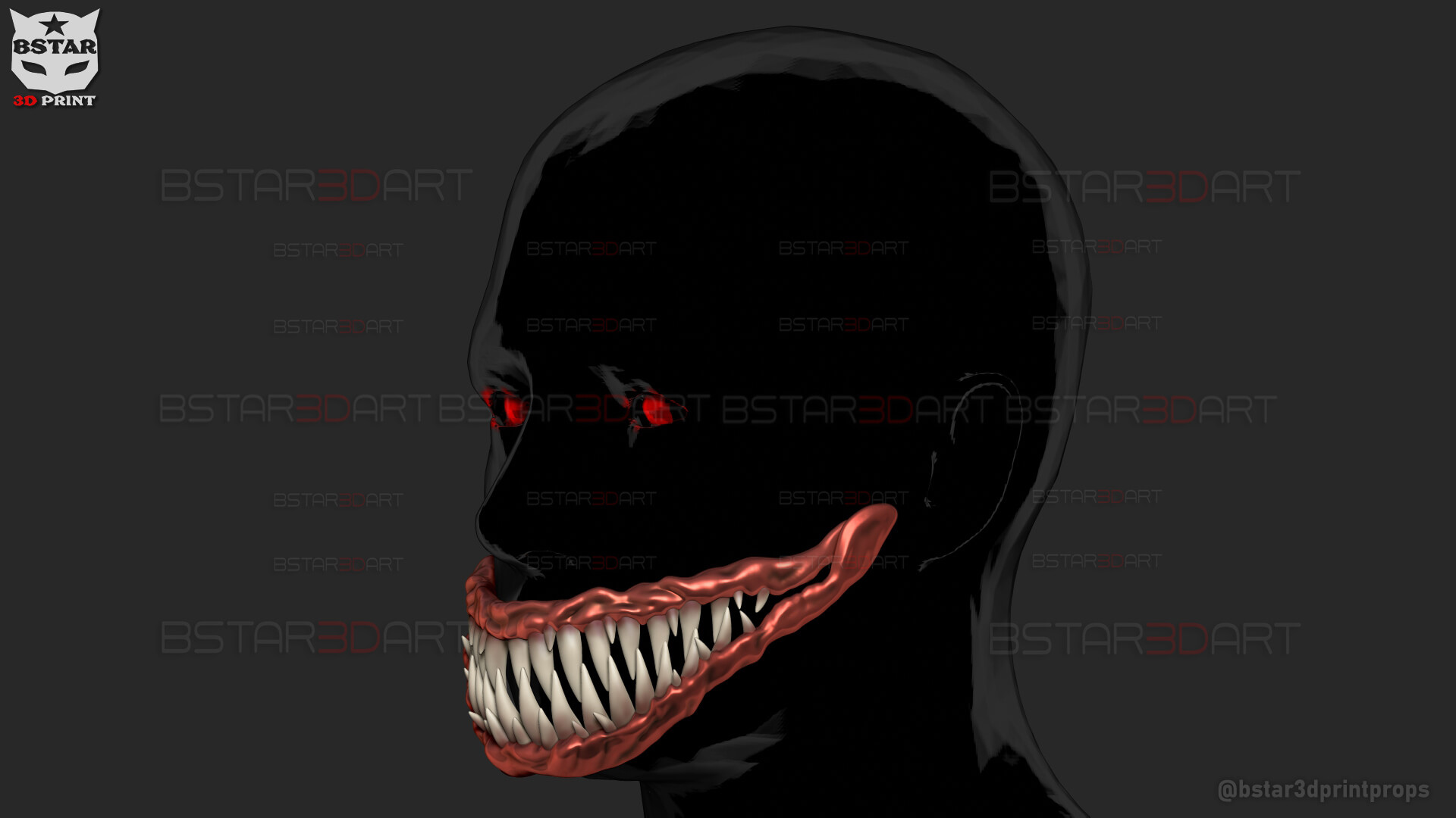 Monster Teeth - Jaw Moveable - Halloween Cosplay 3D Model by blackstar90