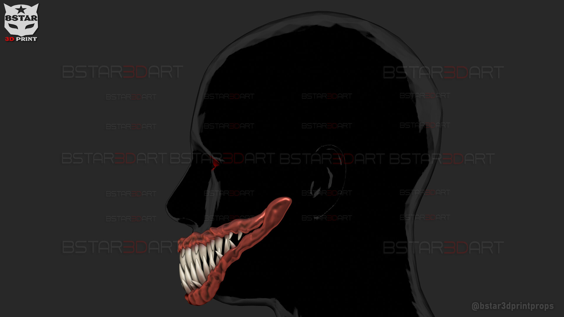 Monster Teeth - Jaw Moveable - Halloween Cosplay 3D Model by blackstar90