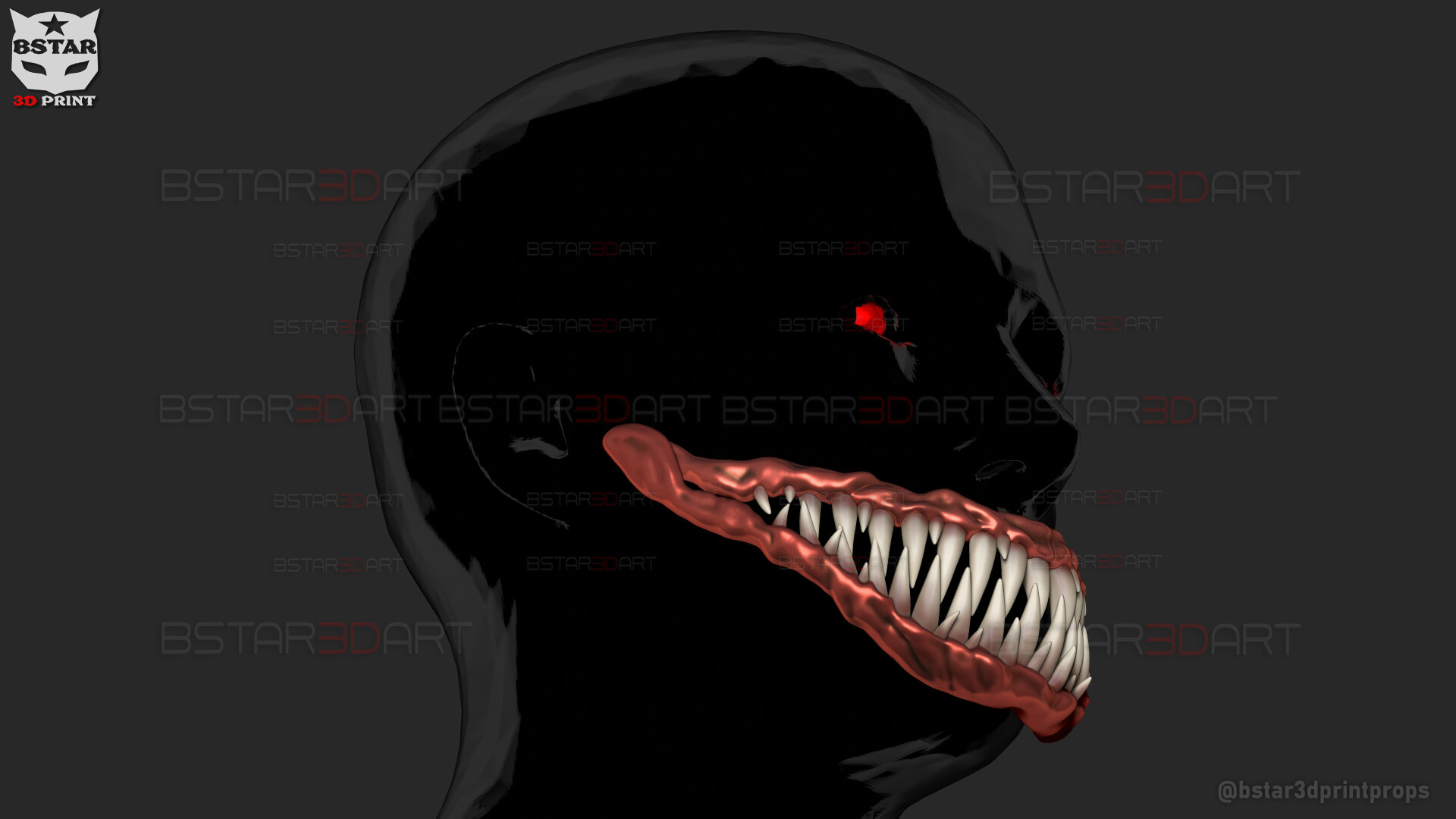 Monster Teeth - Jaw Moveable - Halloween Cosplay 3D Model by blackstar90