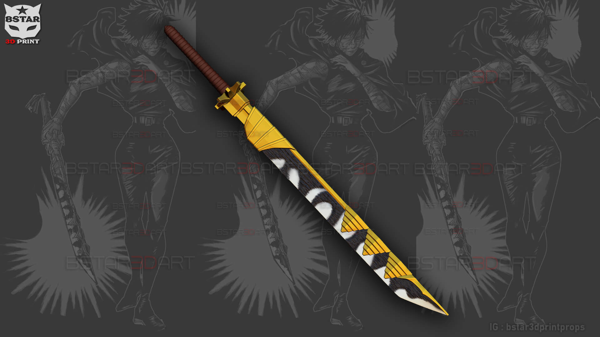 Dragon Bone Sword - Maki Weapon - Jujutsu Kaisen Cosplay 3D Model by ...