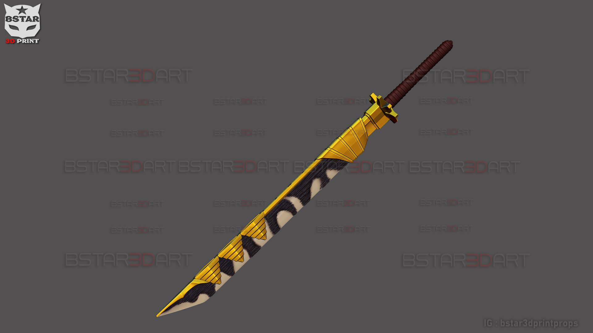 Dragon Bone Sword - Maki Weapon - Jujutsu Kaisen Cosplay 3D Model by ...