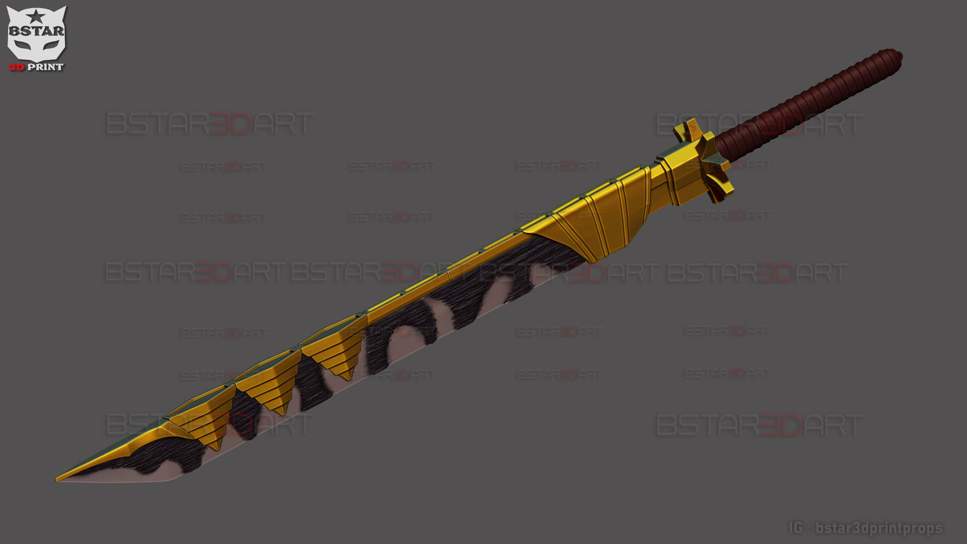 Dragon Bone Sword - Maki Weapon - Jujutsu Kaisen Cosplay 3D Model by ...